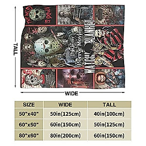Ultra Soft Halloween Blanket Lightweight Flannel Throw Blanket Air Conditioner Blanket for Bed Couch Living Room 60"X50"