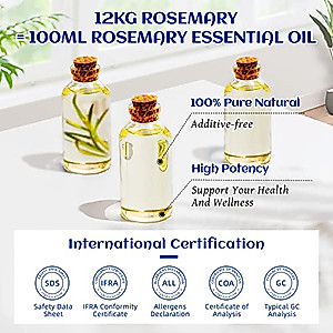 HIQILI Rosemary Essential Oil and Oregano Essential Oil, 100% Pure Natural Therapeutic Grade for Home Aromatherapy Diffuser Oil