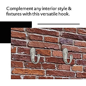 Neighbours Lane Towel Hooks for Bathroom Wall Mounted - Oil Rubbed Bronze Single Prong Wall Hooks for Hanging Coats, Clothes, Bags, Hats, Towels, & More - Pack of 2 Medium-Sized Robe Hooks