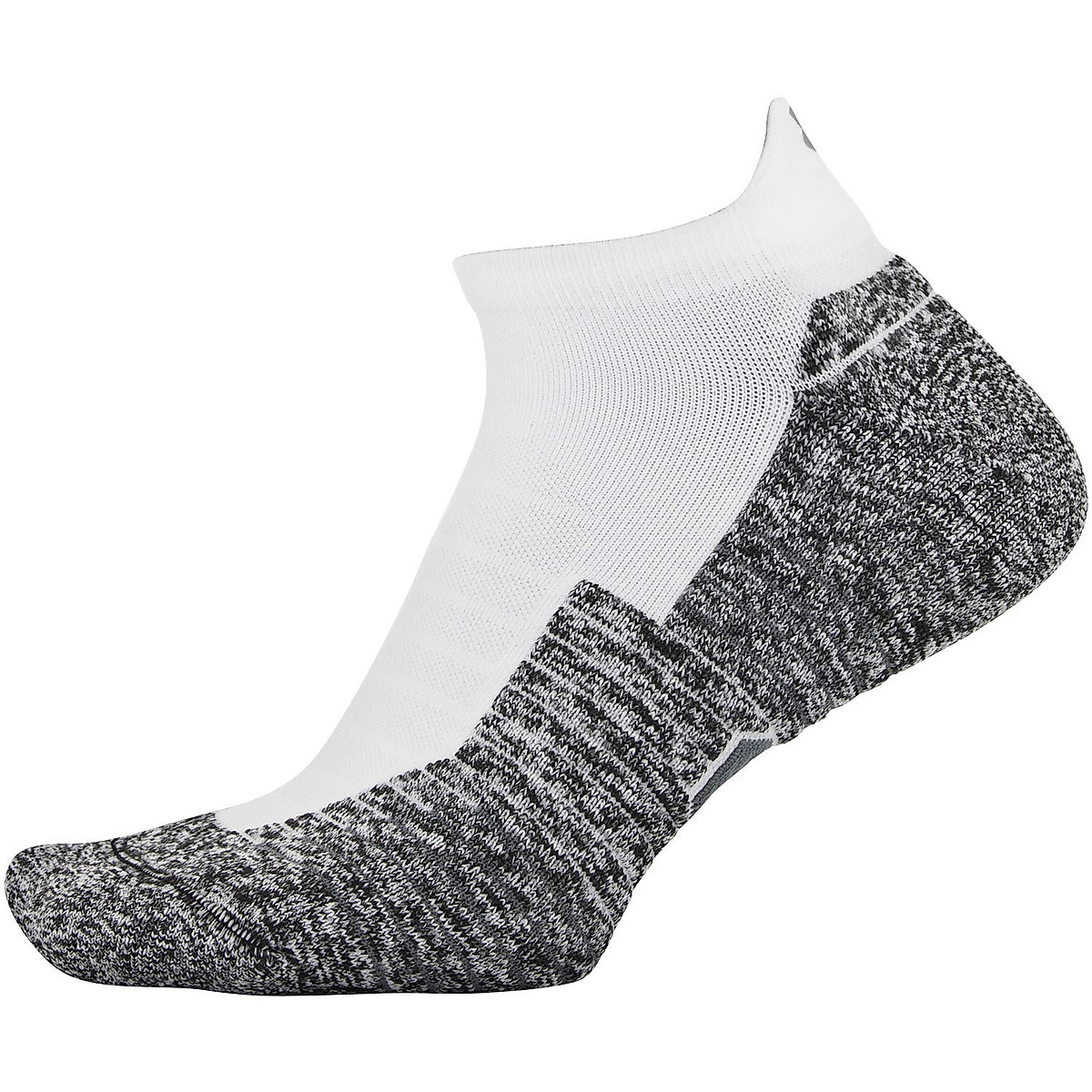 Under Armour Unisex-Adult Run Cushion No Show Tab Socks, Multipairs , White/Pitch Gray (1-Pair) , Large