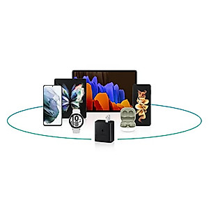 SAMSUNG 45W Power Adapter (w/Cable C-to-C), Black