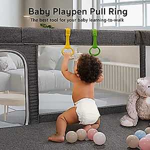 Uanlauo Baby Playpen: 71x59 Inch, Safe for Babies and Toddlers, Sturdy with an Anti-Slip Base. Indoor/Outdoor Use. Breathable Mesh, No Mat.