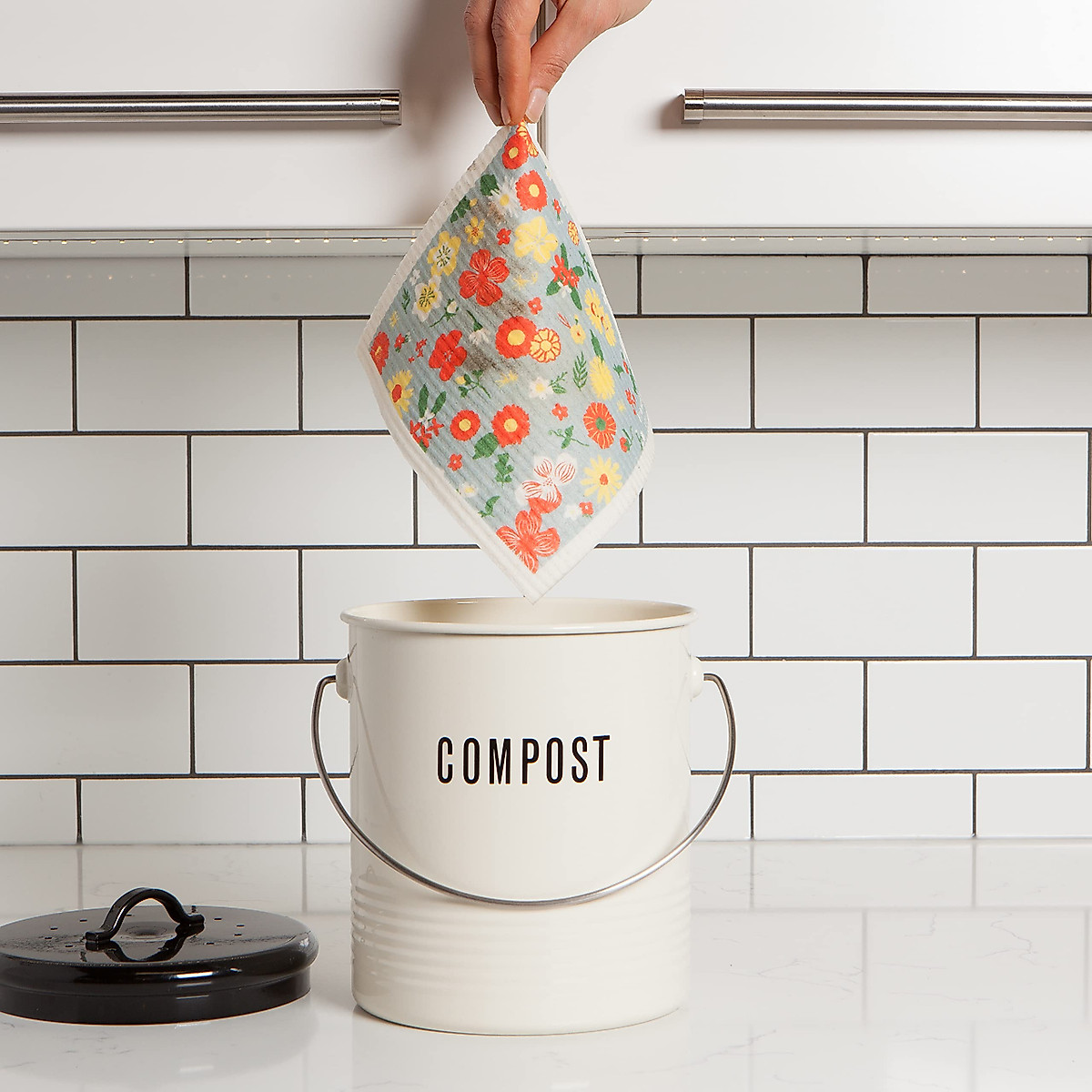 Ecologie by Danica Flowers of Month Swedish Dishcloths, Set of 3