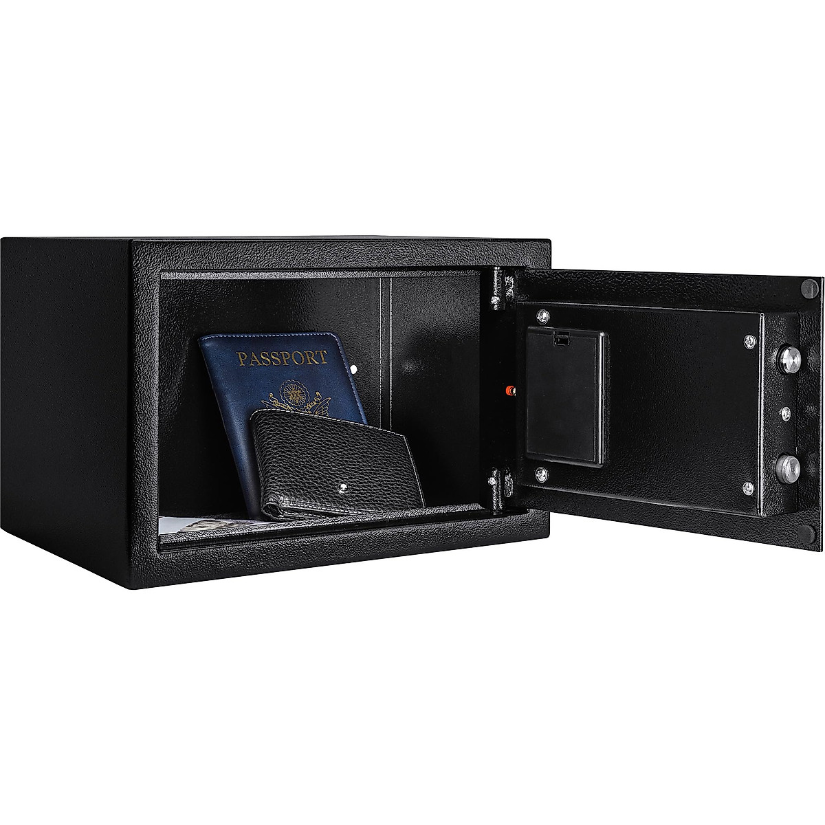 Barska Digital Keypad Home & Office Steel Security Safe Lock Box with Deadbolts - 0.41 Cu Ft Compact