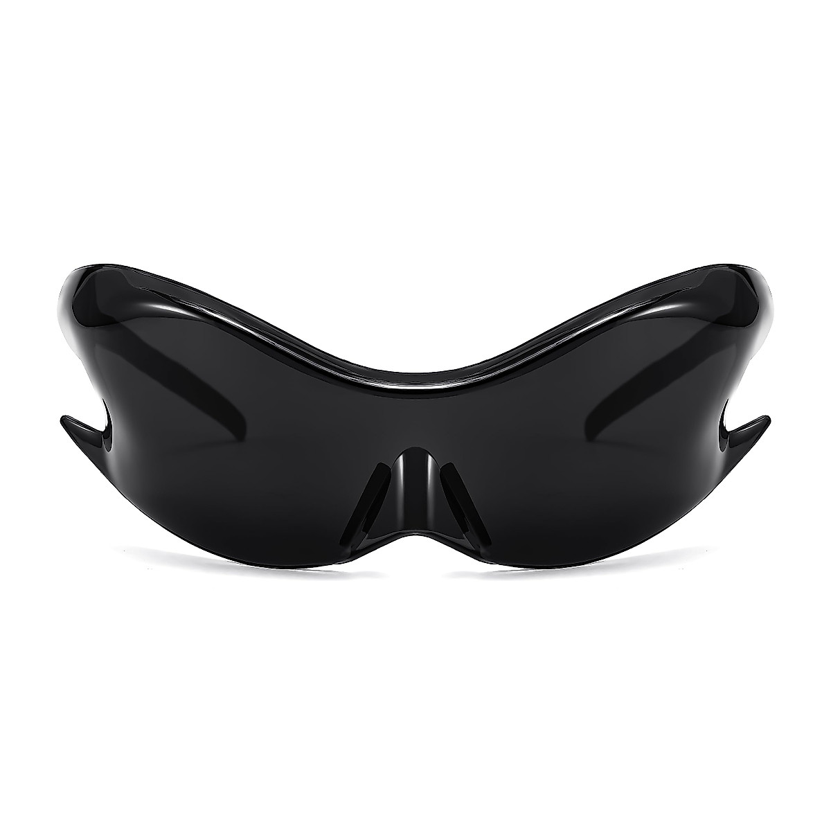 FEISEDY Futuristic Sunglasses, Fashion Alien Y2K Wrap Around for Women Men B4135