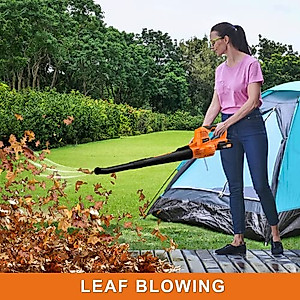 SnapFresh Leaf Blower -20V Cordless Leaf Blower with Battery & Charger, Electric Leaf Blower for Yard Cleaning, Lightweight Leaf Blower Battery Powered for Snow Blowing (Battery & Charger Included)