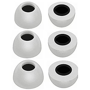 JNSA Replacement Memory Foam Ear Tips Noise Canceling Foam Eartips Ear Plug Ear Tip Gels Compatible with Soundcore Sport X10 /Liberty 3 Pro /Life P3i , [Fit in Case],3 Pairs,For Sound core ,foam White
