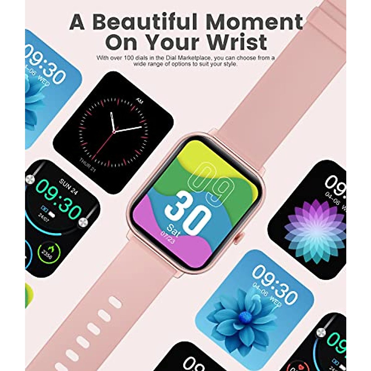 2023 Newest 1.83" Smart Watch for Womens,Answer/Make Calls Fitness Tracker with Heart Rate Sleep Monitor,Step Counter,21 Sports Modes,Activity Trackers Waterproof Smart Watch for Android iOS iPhones