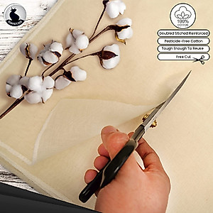 Dayetzo Cheese Cloth Grade 90, XL Cheesecloth for Straining, Unbleached 100% Organic Fine Mesh Cotton Washable Fabric 18 Sq. Ft. Large, Reusable Muslin Cloth for Cheese Making and Cooking (2 Yards)