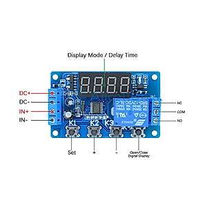 Digital 12V LED Display Timer Automation Delay Relay Programmable Module Switch