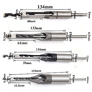 Square Hole Drill Bit,Yingte Woodworking Square Hole Drill Bit Mortising Chisel Hole Saw Drill Bit