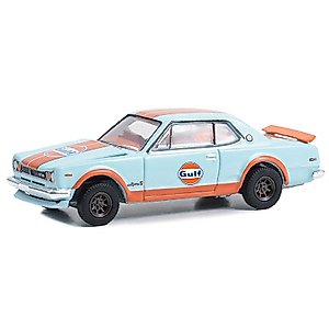 Greenlight 41135-C Gulf Oil Special Edition Series 1-1971 Skyline GT-R 1/64 Scale