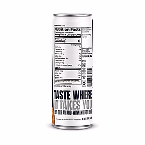 Teatulia Unsweetened Signature Black Organic Iced Tea Cans | 12 Slim 12oz Cans | Still Cold Brewed Sugar-Free Tea Caffeinated