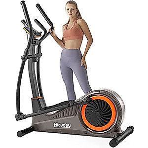 Niceday Elliptical Machine, Cross Trainer with Hyper-Quiet Magnetic Driving System, 16 Resistance Levels, 400LB Weight Limit