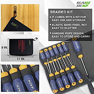 SUNHZMCKP 12-Piece Magnetic Torx Screwdrivers Set, S2 Alloy Steel, T5-T40 Star Screwdrivers Set, Professional Grade Repair Tools