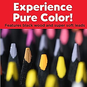 Faber-Castell Black Edition Colored Pencils - 12 Neon and Pastel Colors, Black Wood and Soft Core Lead, Premium Art Colored Pencils for Adult Coloring, Kids, Hobby Artists and Beginners