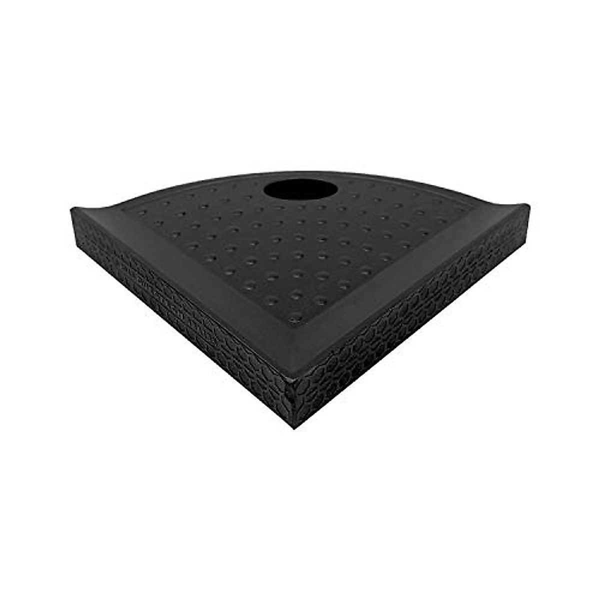 Questech Décor 5 Inch Shower Footrest, Wall Mounted Corner Shower Shaving Shelf, Retrofit Shower Caddy For Tiled Shower Walls, Bathroom Corner Shelf, 5 Inch Metro Flatback, Graphite Black