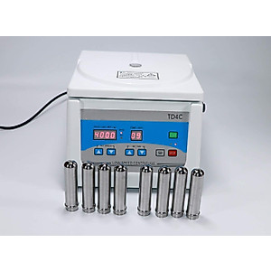 PRP Centrifuge - DEJUN 4000rpm Lab Benchtop Centrifuges with Aluminum Alloy Rotor 8 x 10/15ml and Digital Display Laboratory Low Speed Desktop Centrifugal Machine