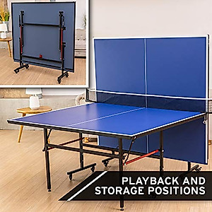 HEAD Summit USA Table Tennis Seamless Folding Table with Competition Grade Net , 12mm
