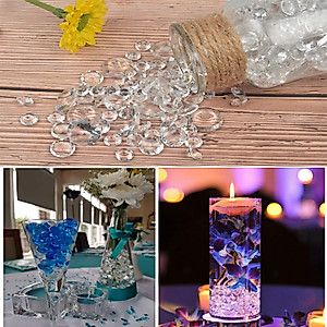 1100 Pieces Clear Wedding Table Scatter Confetti Crystals Acrylic Diamonds Rhinestones for Table Centerpiece Decorations Wedding Decorations Vase Beads Bridal Shower Decorations (10 MM)