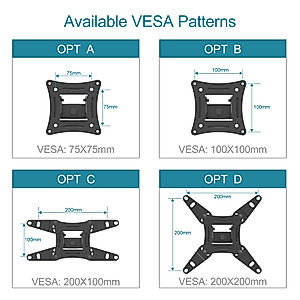 EVERVIEW Full Motion TV Monitor Wall Mount Bracket Articulating Arms Swivel Tilt Extension Rotation for Most 13-42 Inch LED LCD Flat Curved Screen Monitors & TVs, Max VESA 200x200mm up to 44lbs