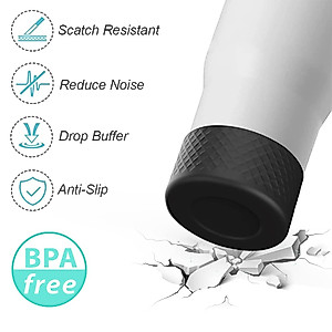 Silicone Boot for Stanley 40oz Quencher Adventure & Stanley IceFlow 30oz 20oz, Protective Anti-Slip Flex Boot with Netlike Texture and Air Outlet (Black)