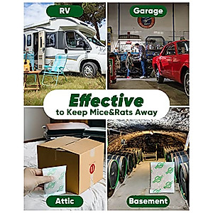 SEEKBIT Rodent Repellent, 10 Pack Peppermint Oil to Repels Mice and Rats and Other Rodents, Mouse Deterrent for Car Engines to Keep Mice Out, Rat Repellent for Basements Barns Garages RV Trucks