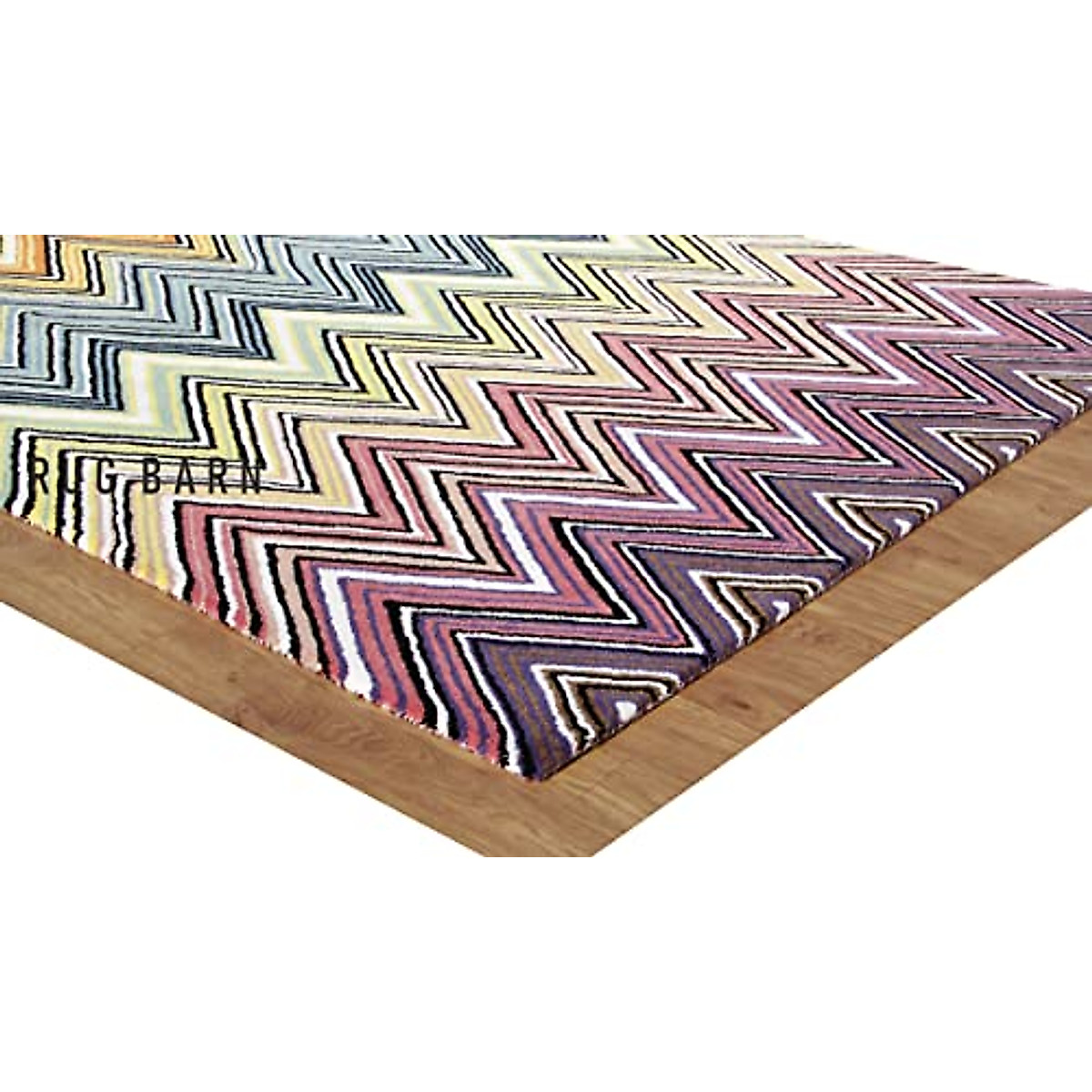 Magic Zig Zag 5' X 8' Feet Multi Color Hand Tufted Modern Style 100% Wool Area Rug/Carpet