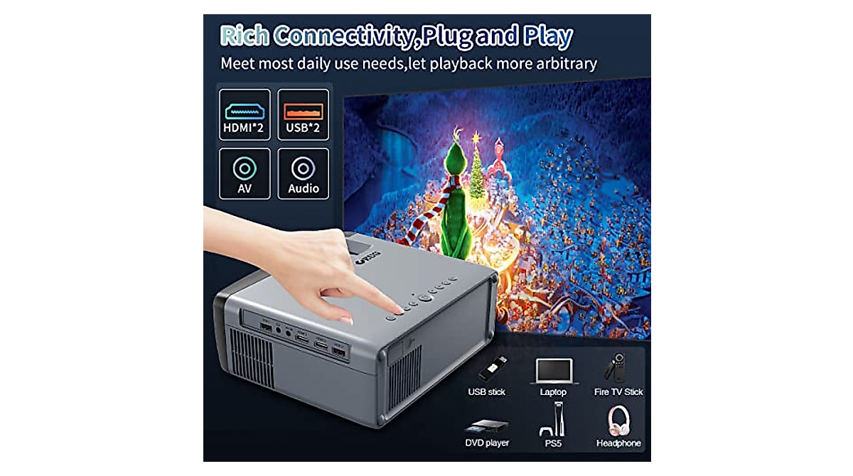 EUG X760+ Smart Outdoor & Home Projector 4K/1080p WiFi