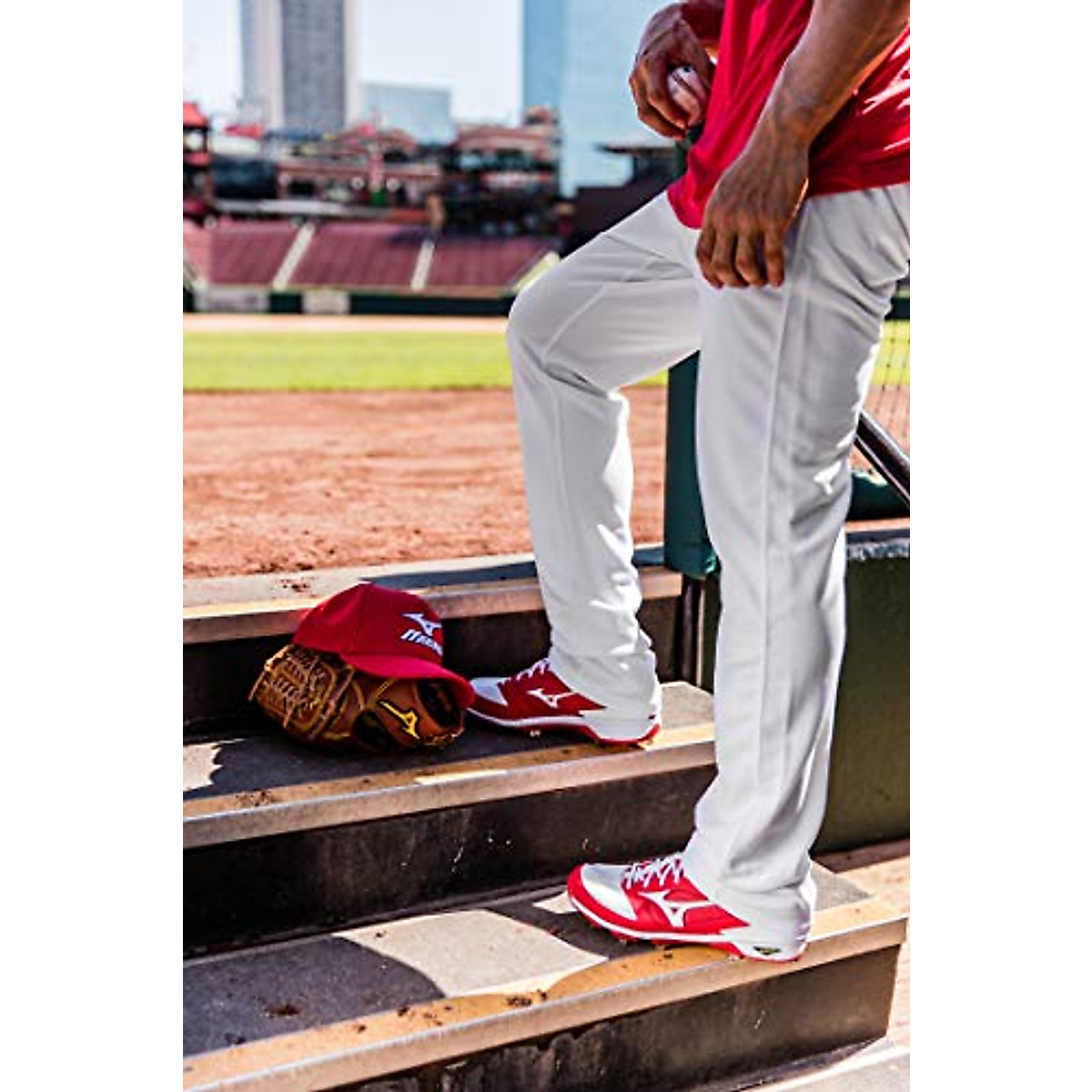 Mizuno Premier Pro Adult Baseball Pants With Hemmed Open Bottom, White, Small