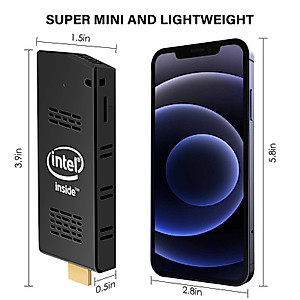 AIOEXPC Intel PC Stick 8GB RAM 128GB ROM with Intel Atom Z8350 & Windows 10 Pro Mini Computer Stick Support 4K HD,Dual Band WiFi 2.4G/5G, Bluetooth 4.2, Support Auto-on After Power Failure