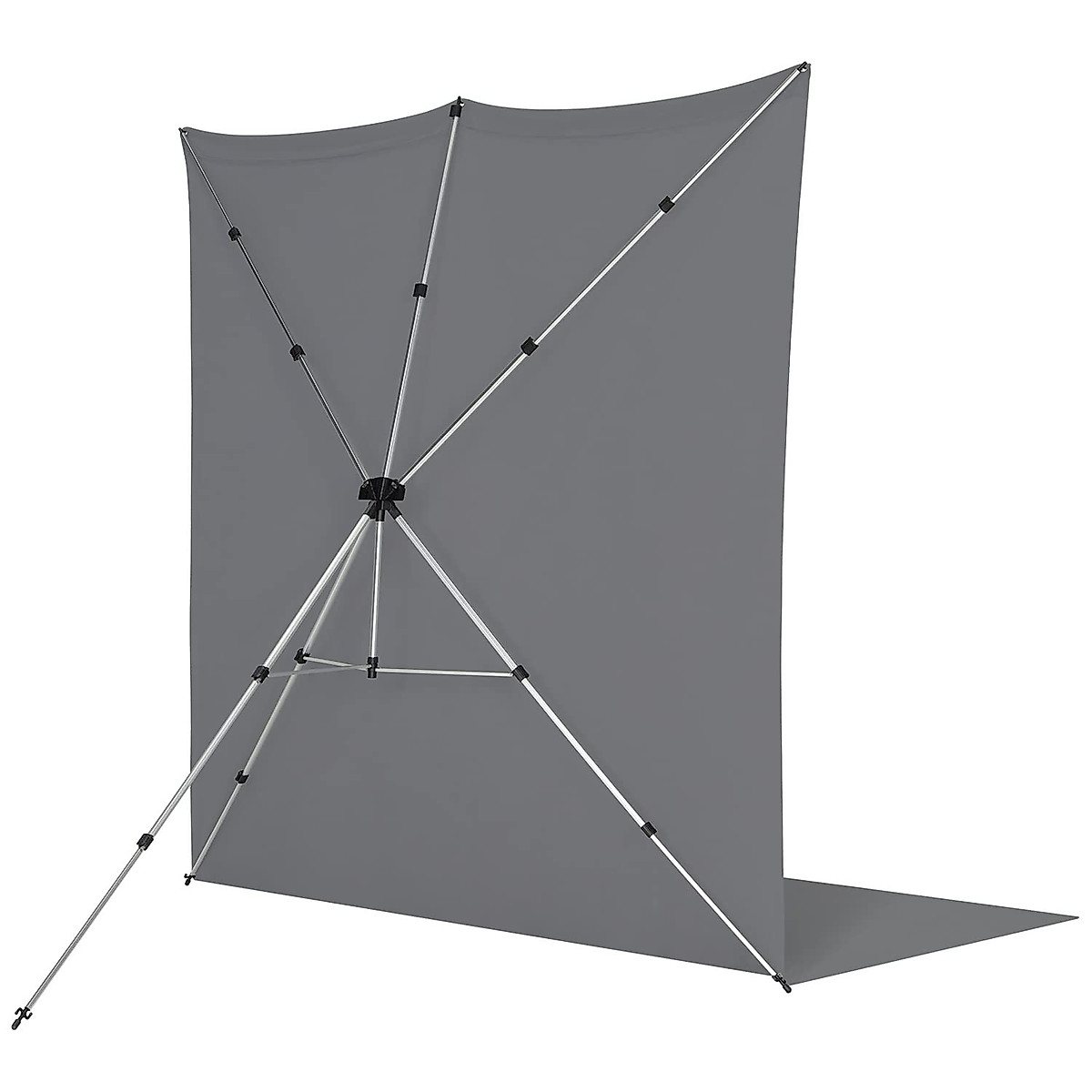 Westcott 8'x13' Neutral Gray Sweep X-Drop Pro Wrinkle-Resistant Backdrop Kit - for Full-Length Portraits, Group Photos, and Photo Booths