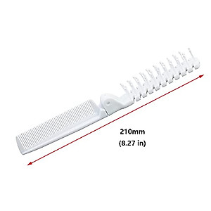 Antrader Foldable Travel Pocket Hair Comb & Brush Combo Styling Tool Men Women Combs White Pack of 6