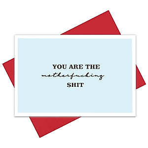 Alzombi Funny Thank You Card, You Are The Motherfucking Shit Thanks Card, Greeting Card for Friends