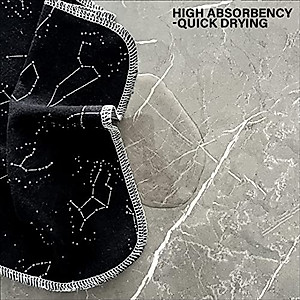 ECOVERT Reusable Paper Towels - 15 Pack with Special Cardboard Roll - Highly Absorbent 10X10inches 100% Cotton Flannel Napkins - Eco Friendly Paperless Alternative - Constellation Design (Stars)