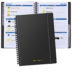 2024 Planner - Weekly and Monthly Planner 2024 from January 2024 to December 2024, 6.5" x 8.5" Planner with Year Plan, Monthly Tabs, Monthly Expense & Notes, Inner Pocket, 100GSM Paper