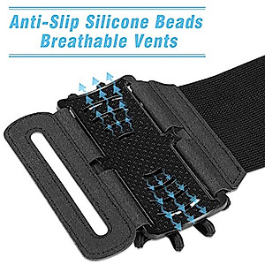 Newppon Phone Holder for Running Armband : Detachable Cell Phone Wristhband Case -360° Rotatable Universal Large Mobile Carrier Compatible with iPhone Samsung Galaxy for Workout Exercise Sports