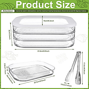 JolliKids 2 Pack Deli Meat Container for Fridge, Organizer Bacon Containers for Refrigerator, Stackable Food Storage Boxes with Lids and Food Tongs for Lunchmeat, Cold Cuts, Salami, BPA Free