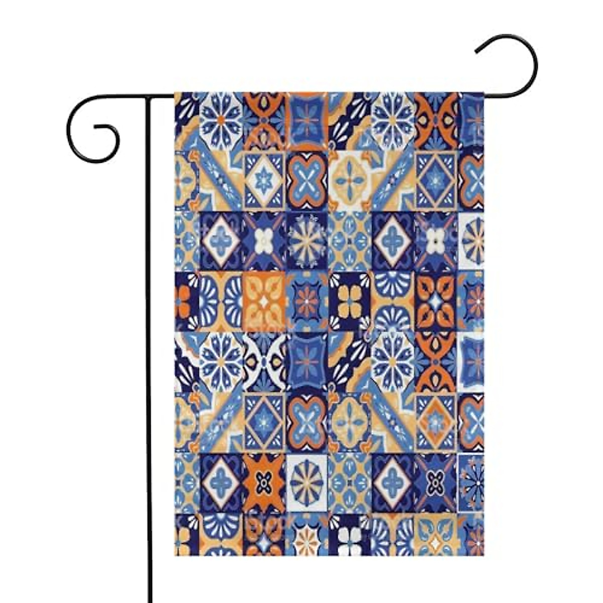 Double-sided garden flag Hippie Talavera Mexican Tiles Indian Outdoor Flag Garden Flag Yard Outdoor Decoration （12×18in）.