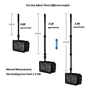 JZMYXA Aquarium Fish Tank Clean Set, Aquarium Cleaning Kit for Fish Tank Long Handle Fish Tank Brush Functional Six Cleaning Tools for Aquarium Telescopic Cleaning 6-in-1