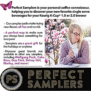 Perfect Samplers Dark Roast Coffee Pods Variety Pack Sampler, Assortment Of Extra Bold Single Serve Pods For K Cup Brewers, 50 Count