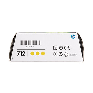 HP 712 Yellow 29-ml 3-Pack Genuine Ink Cartridges (3ED79A) for DesignJet T650, T630, T230, T210 & Studio Plotter Printers