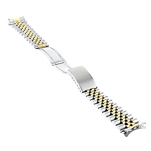 Ewatchparts 20MM JUBILEE WATCH BAND COMPATIBLE WITH ROLEX DATEJUST 16013,16200,16013 16233 16234 TWO TON