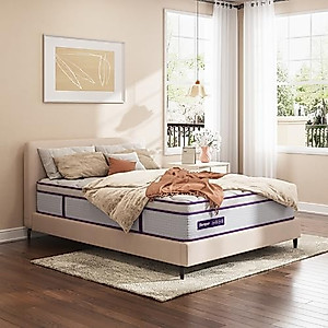 Sersper Full Size Mattress - 12 Inch Hybrid Mattress with Memory Foam & Heavier Coils - Ergonomic Design for Pressure Relief - Medium Firm Feel - CertiPUR-US Certified