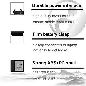 KYTD 93FTF Laptop Battery Compatible with Dell Precision 15 3520 3530 Latitude E5280 E5480 E5580 E5490 E5590 E5480 E5290 E5591 E5491 Series D4CMT 4YFVG 83XPC DJWGP DV9NT 451-BBZT [11.4V/51WH]