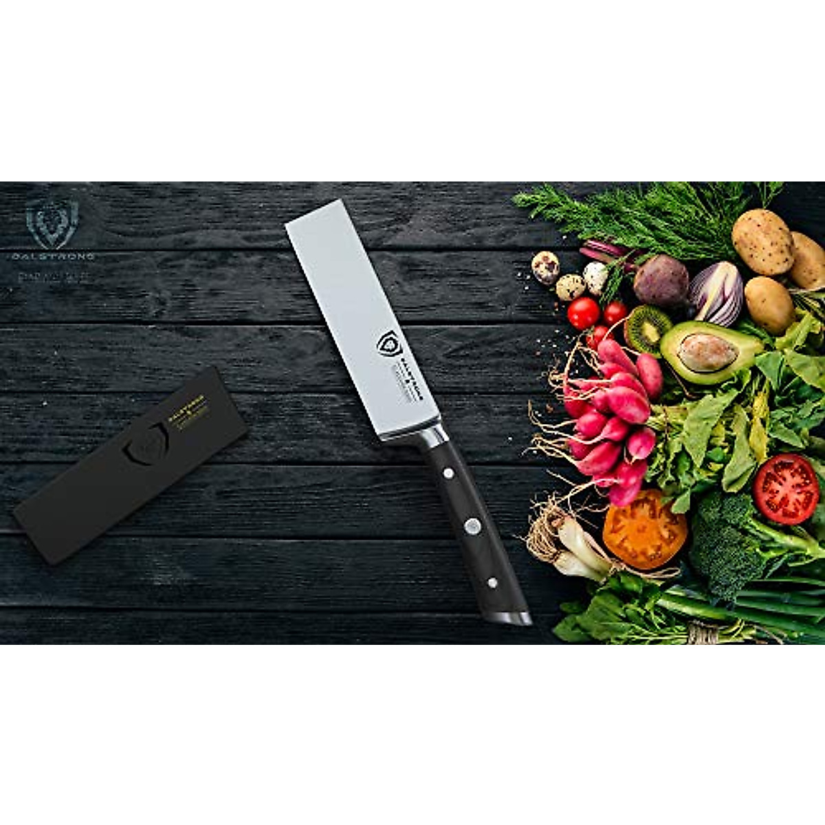 Dalstrong Gladiator Elite Series Forged High Carbon German Steel Produce Kitchen Knife, 6 Inches, Sheath Included