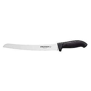 10" Scalloped Bread Knife, Black