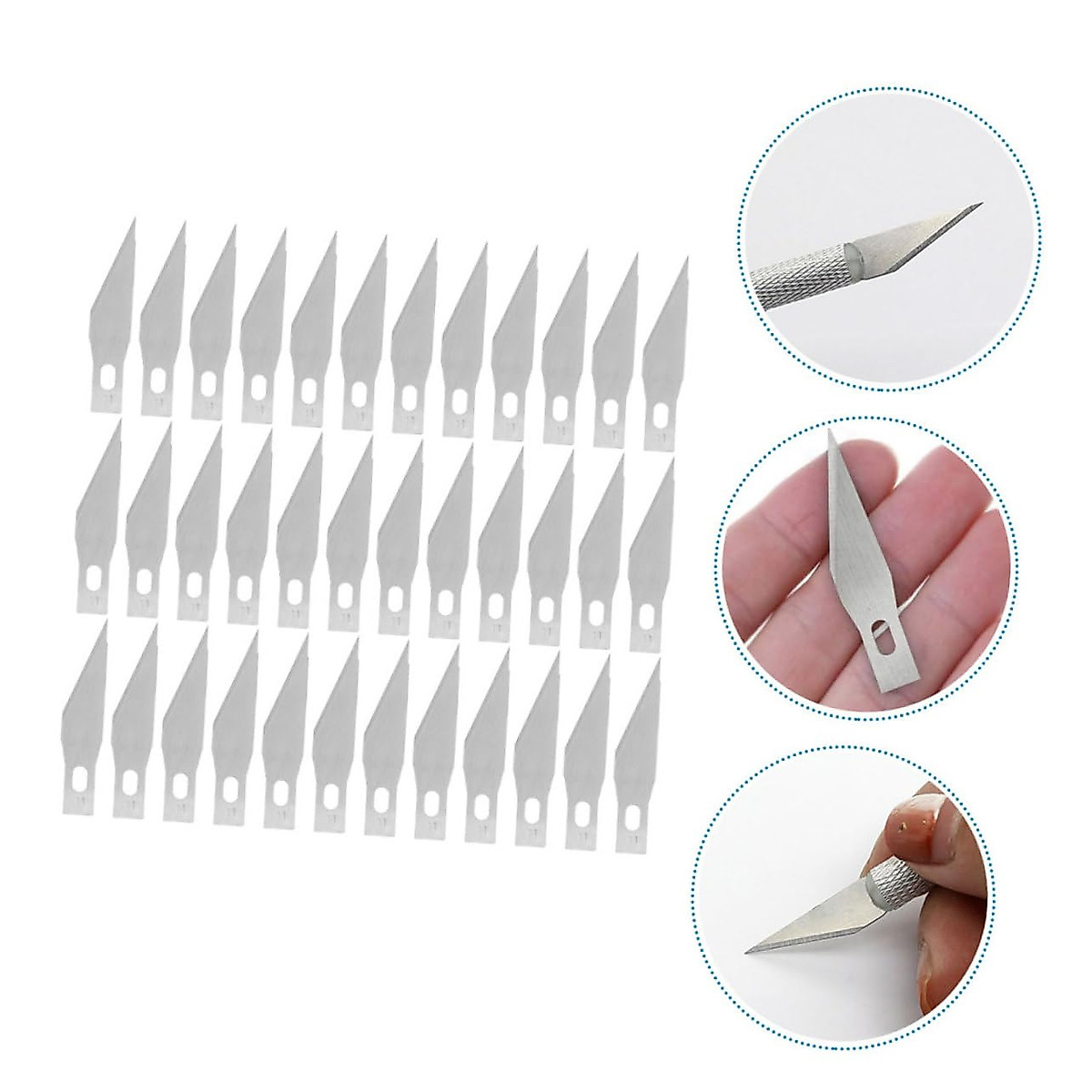 COHEALI 4 Boxes Carving Blade Scrapbook Kit Clay Kit Wood Carving Tools Xacto Scrapbooking Xacto Blades Engraving Blades DIY Craft Blades Craft Cutting Tools Tool Steel Pen Scalpel