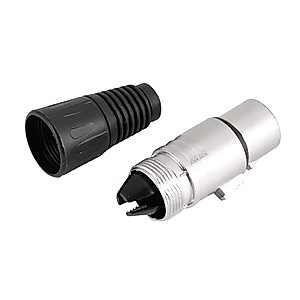 Dioche 5 Pair XLR Connectors XLR 3 Pin Male/Female Audio Mic Microphone Connector for Power Microphone Connector