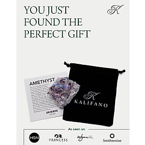 KALIFANO Angel Aura Amethyst Geode - Titanium Bonded High Energy Amatista Crystal - Natural Reiki Wicca Rock with Healing and Calming Effects (Family Owned and Operated)